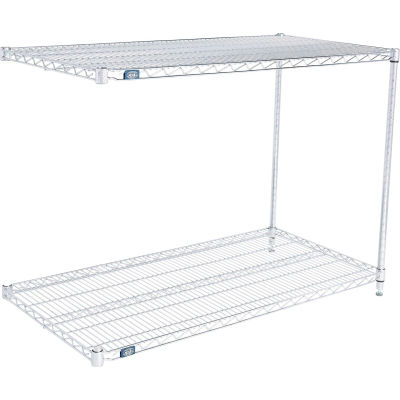 Nexel® 2 Shelf, Stainless Steel Wire Shelving Unit, Add On, 72"W x 36"D ...