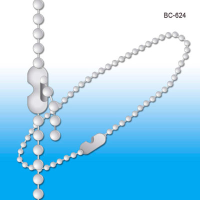 Beaded Chain, Coupling Style, #6 Ball, 24"L - Pkg Qty 100 | B897904 ...