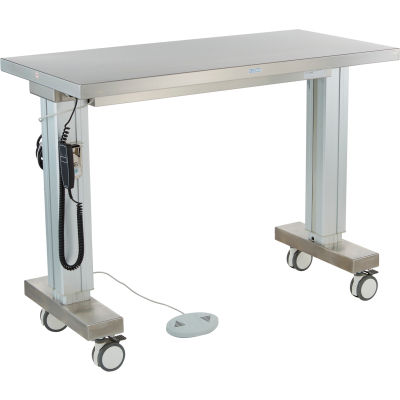 Blickman Stainless Steel Mobile Instrument Table, 50-1/2 x 24 ...