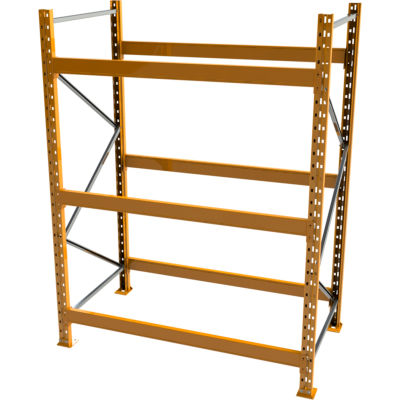 Cresswell Pallet Rack Starter, 3 Level, 144"W X 48"D X 144"H, Assembled ...