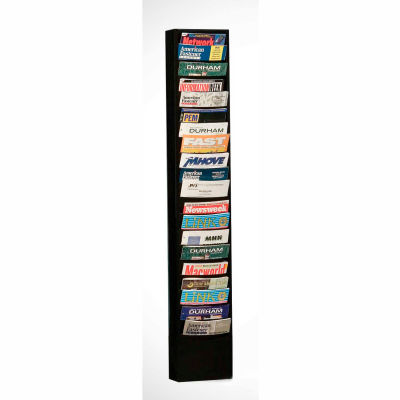 20 Pocket Vertical Literature Rack - Black | B169926 - GLOBALindustrial.ca