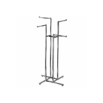 4-Way w/ 2 Straight and 2 Slant Arms (R12) Garment Rack - Square Tubing ...