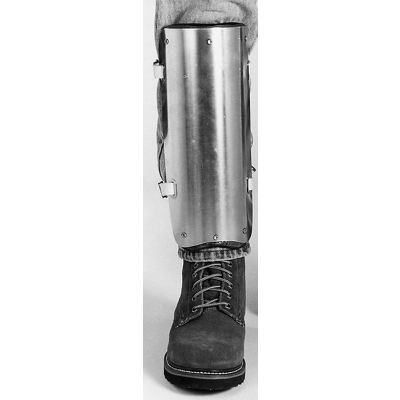 Ellwood Safety Shin Guards, Web Straps, Aluminum Alloy, 12"L x 5"W, 1 ...