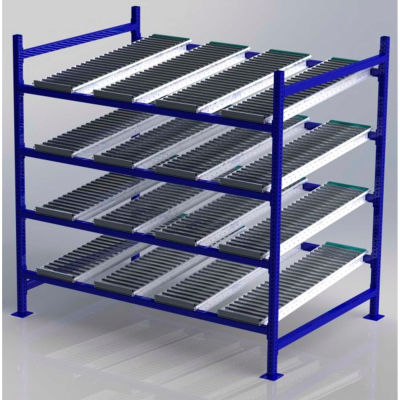 UNEX FC99SR72484-S Flow Cell Heavy Duty Gravity Rack Starter 72"W x 48 ...