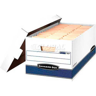 Fellowes Stor/File™ Letter Boxes, 24"L x 12"W x 10"H, White & Blue ...