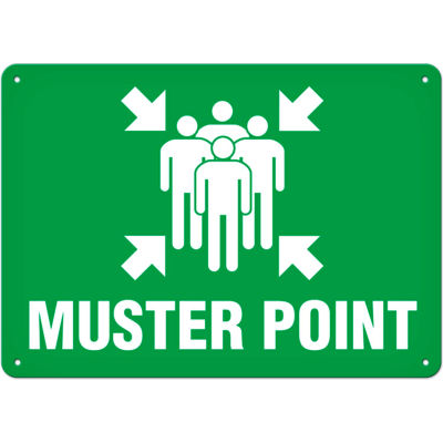 Signs | Office and Facility Signs | Muster Point Sign 14"W x 10"H ...