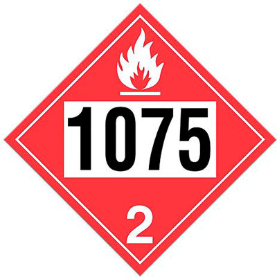 INCOM® TDG Placard, Anhydrous Liquefied Petroleum Gases, Class 2 ...