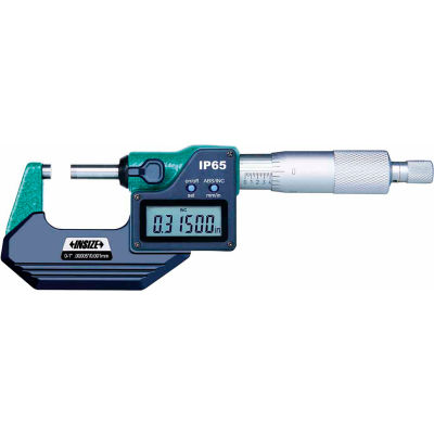 Insize 3108-2 Electronic Outside Micrometer, Ip65, 1-2"/25-50mm Range ...
