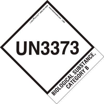 LabelMaster® "UN3373 Biological Substance Category B" Labels, 4"L x 4-3 ...