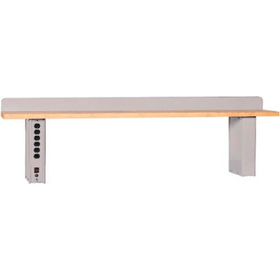 Lista Adjustable Riser W/ Maple Square Edge, 60"W x 15"D, Gray ...