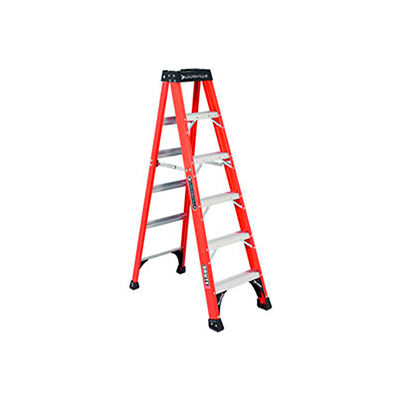 Louisville 6' Fiberglass Step Ladder - 375 Lb. Cap. - Type IAA / Grade ...