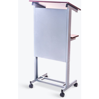 Luxor® Mobile Height Adjustable Lectern - Gray | 501460 ...