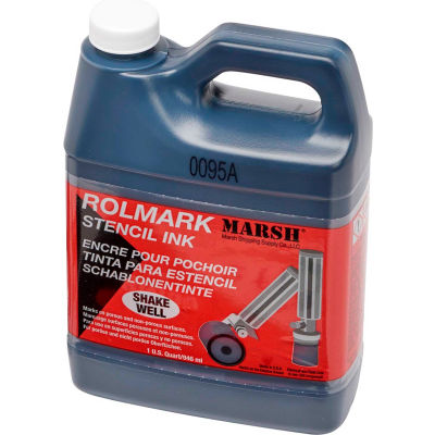 Marsh® Rolmark Stencil Ink, 1 Qt., Black | 412489BK - GLOBALindustrial.ca