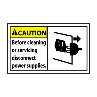 Graphic Machine Labels - Caution Before Cleaning Or Servicing ...