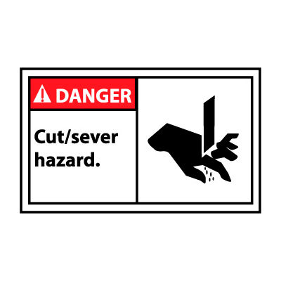Graphic Machine Labels - Danger Cut/Sever Hazard | B172486 ...