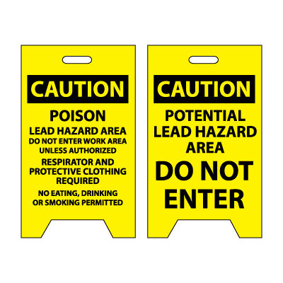 Floor Sign - Caution Potential Lead Hazard Area Do Not Enter | B172244 ...