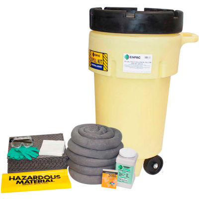 ENPAC® 50 Gallon Wheeled SpillPack Spill Kit, Universal, Yellow, 1450 ...
