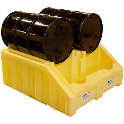 ENPAC® Poly-Racker Double Drum Rack for 55 Gallon Drums - Yellow ...