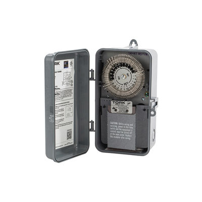 NSI TORK® 8001-N 24 Hour Cycle Timer, 20A, 120V, SPDT, Indoor/Outdoor ...
