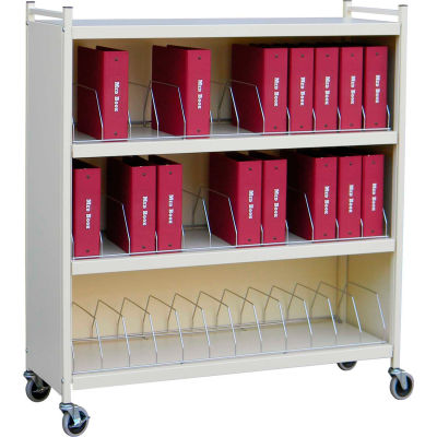 Omnimed® Large Vertical Cabinet Chart Rack, 36 Binder Capacity, Beige ...