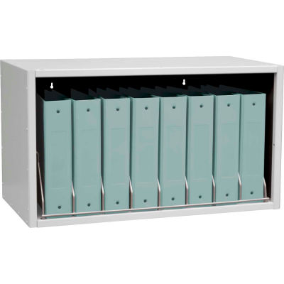 Omnimed® Cubbie File Storage Rack, 8 Binder Capacity, Light Gray ...