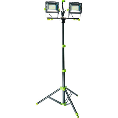 Power Smith™ Dual Head LED Work Light w/ Tripod, 20000 Lumens, Black ...