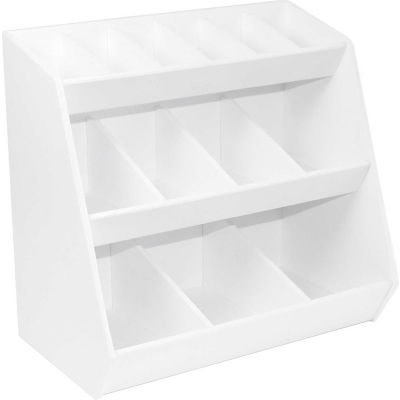 TrippNT™ White Lab Storage Bin Station with 13 Fixed Compartments, 12"W ...