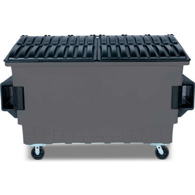 Toter 2 Cubic Yard Front Loading Dumpster W/ Bumpers, Gray - FR020 ...