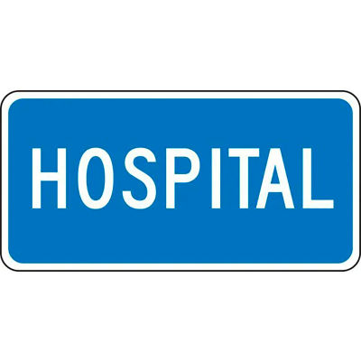 AccuformNMC™ Hospital Traffic Safety Sign, EGP Aluminum, 12" x 24 ...