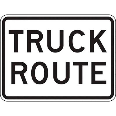 AccuformNMC™ Truck Route Traffic Sign, EGP Reflective Aluminum, 18" x ...