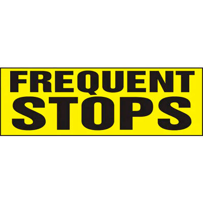 AccuformNMC™ Frequent Stops Truck Safety Sign, Adh. Reflective Sheet, 8 ...