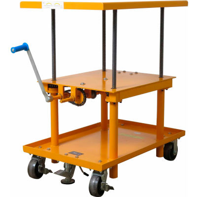 Wesco® Hand Crank Operated Mechanical Post Lift Table 274680 - 24 x 36 ...