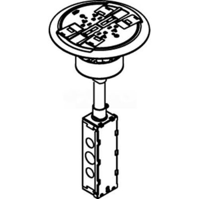 Wiremold RC4ATCBK Poke-Thru Flange & Black Slider Holder, Assembled ...