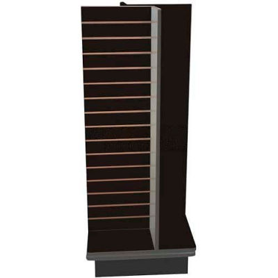 Slatwall 4-Way Display Fixture-Black with Spinner Base and Casters ...