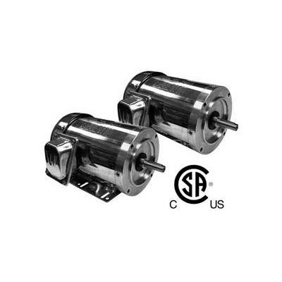 Worldwide Electric SS Washdown Duty Motor WSS34-18-56CB, TEFC, Rigid-C ...