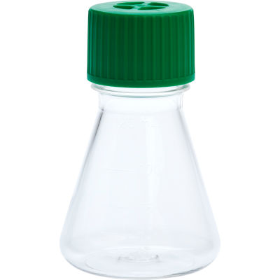 CELLTREAT® 125mL Erlenmeyer Flask, Vent Cap, Plain Bottom, PETG ...